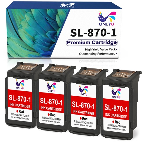 4x PB SL-870-1 Compatible Red Fluorescent Ink Cartridge / SendPro ...