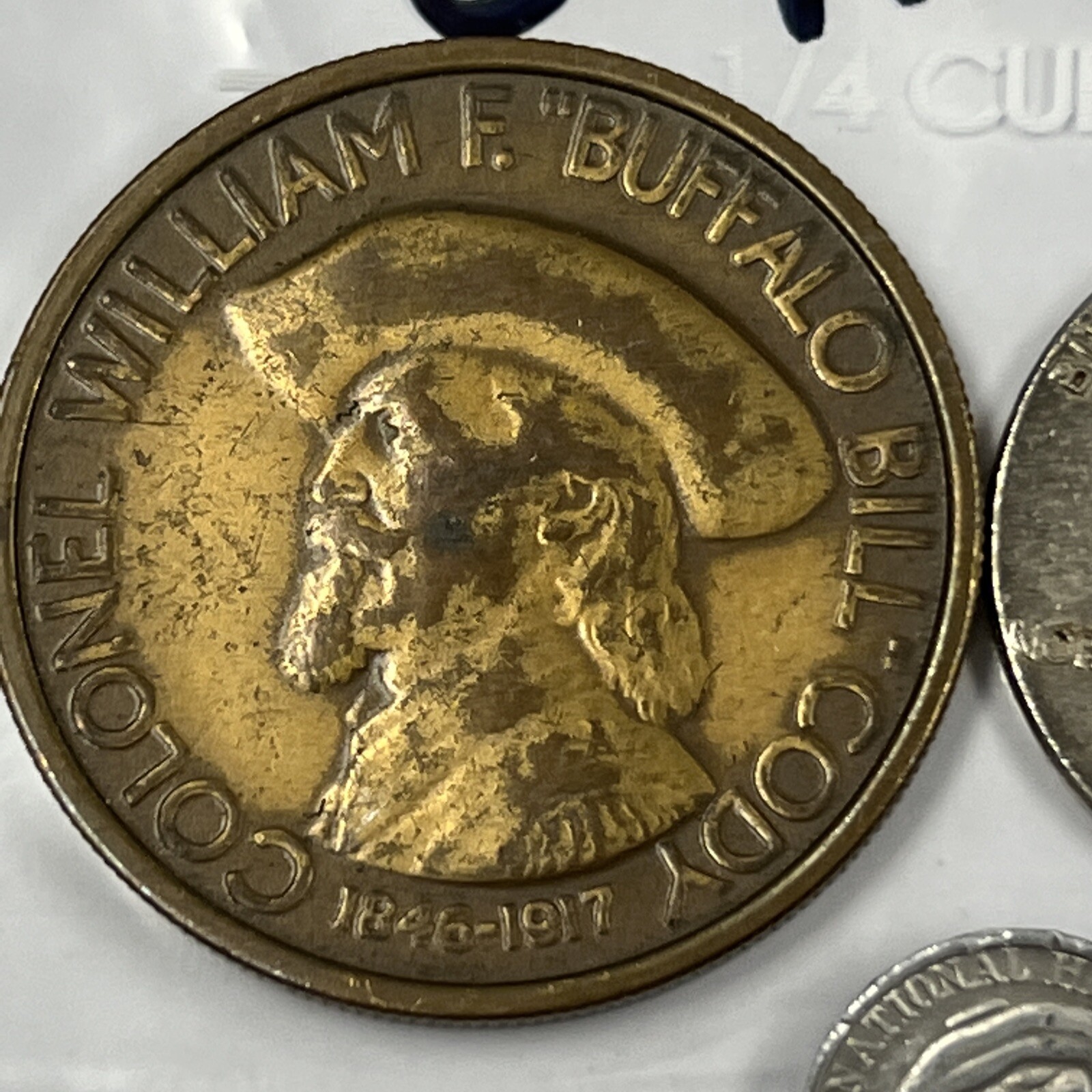 EXONUMIA BLOWOUT: Lot of 3 Vintage Buffalo Bill Cody Tokens Husky Oil ...