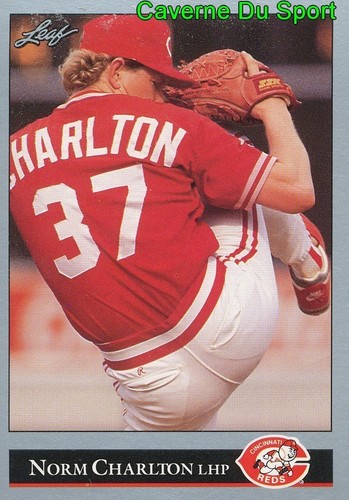 120 NORM CHARLTON CINCINNATI REDS BASEBALL CARD LEAF 1992 | eBay