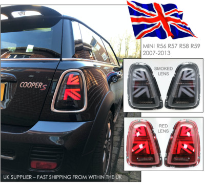 MINI R56 2007-2013 - Cooper S JCW LED Rear Lights - UK Flag Style RED ...