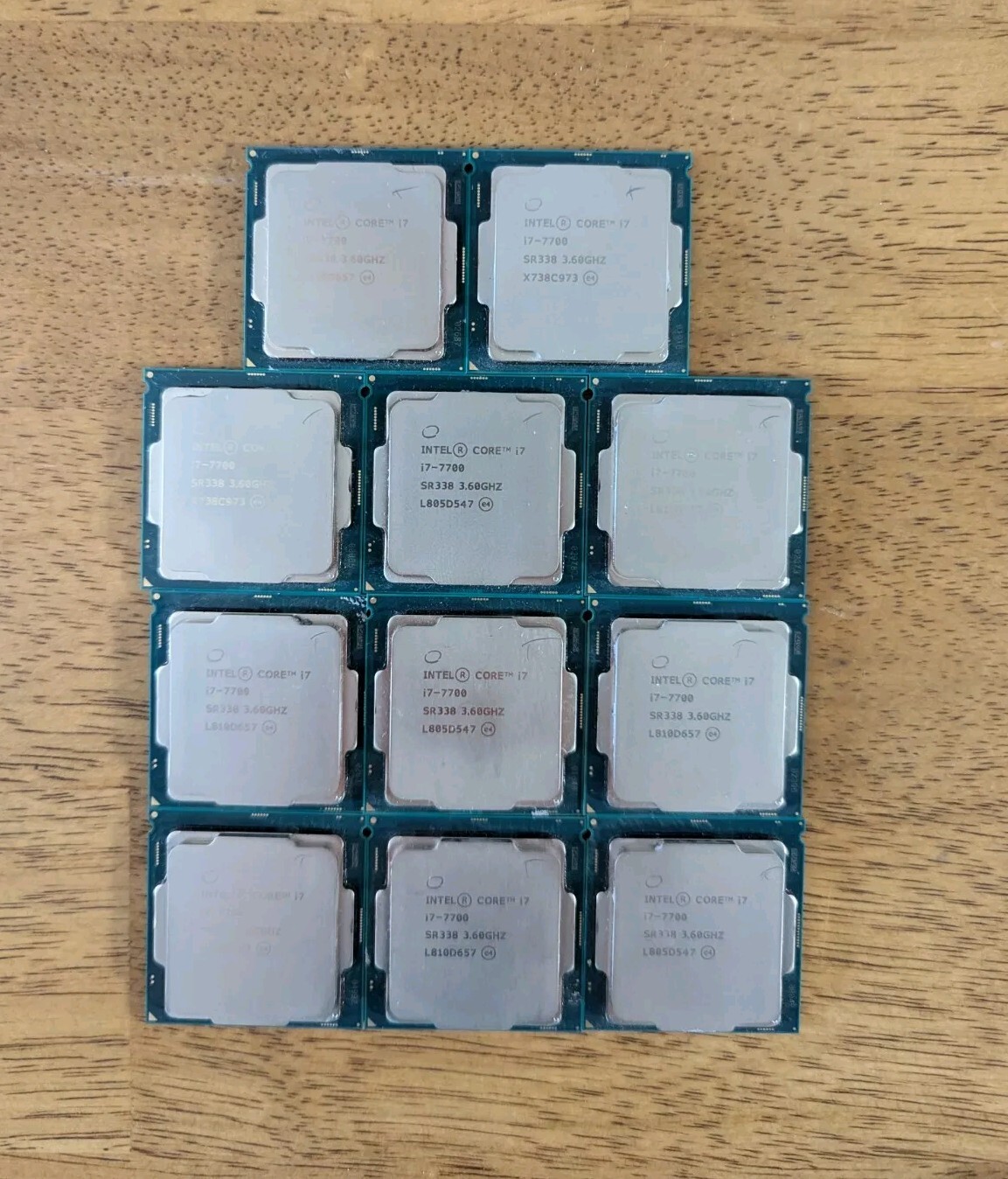 LOT OF 11 Tested Intel Core i7-7700 3.60GHz SR338 LGA1151 7th Gen CPU ...