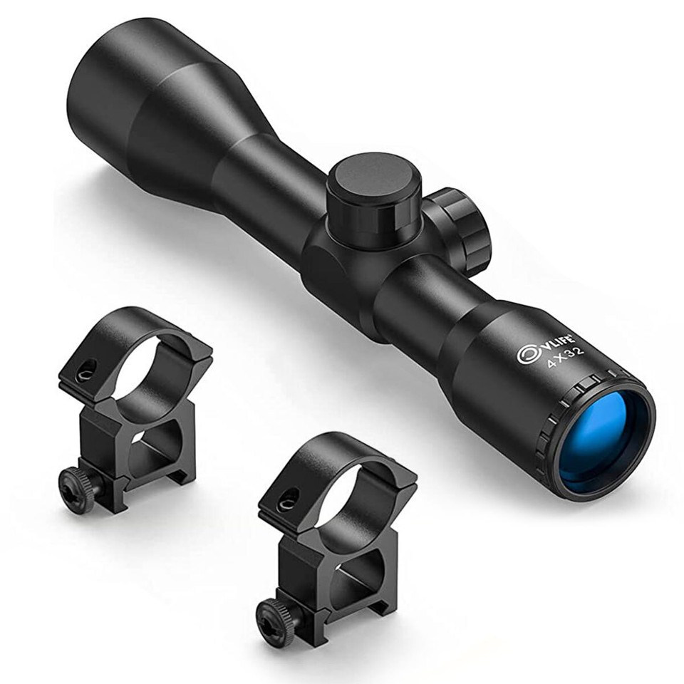 CVLIFE 4x32MM Compact Rifle Scope Crosshair Optics Hunting Gun Scope ...