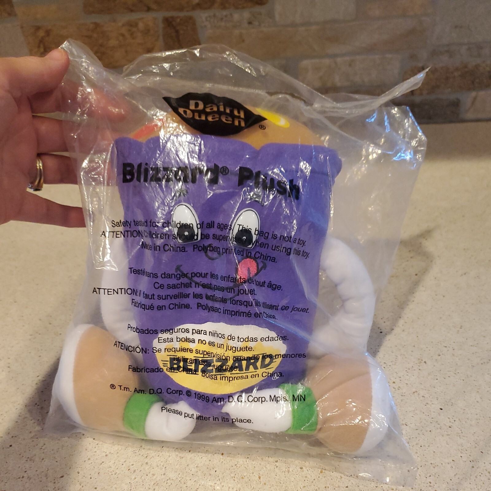 1999 Dairy Queen DQ Blizzard Ice Cream Plush Advertising Promotional ...