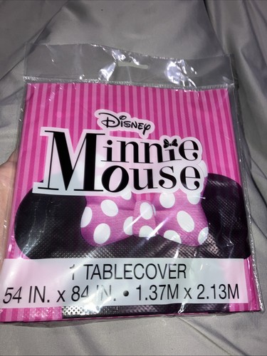 Disney Minnie Mouse Plastic Table Cover Tablecloth Girl Birthday Party ...