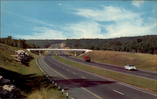 Massachusetts Turnpike Framingham Massachusetts vintage postcard m731 ...