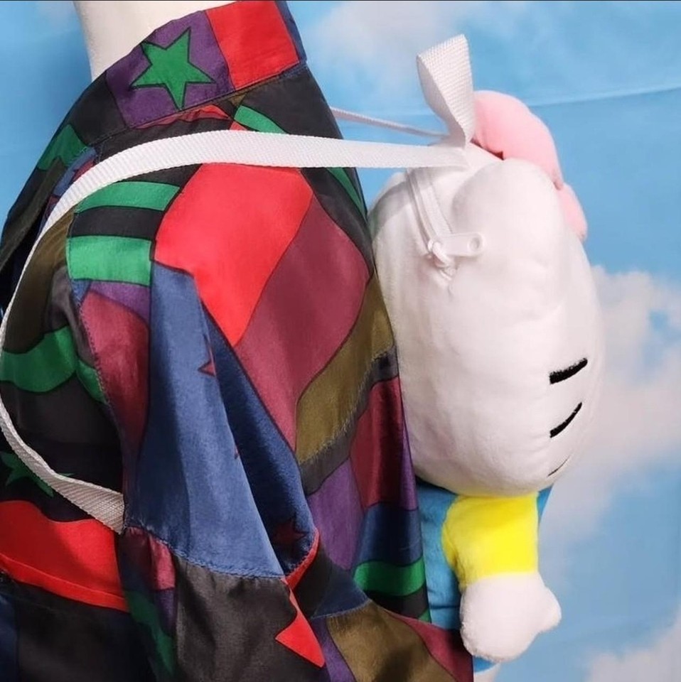 Y2K Plush Hello Kitty Sanrio Cartoon Cat Kidcore Backpack | eBay