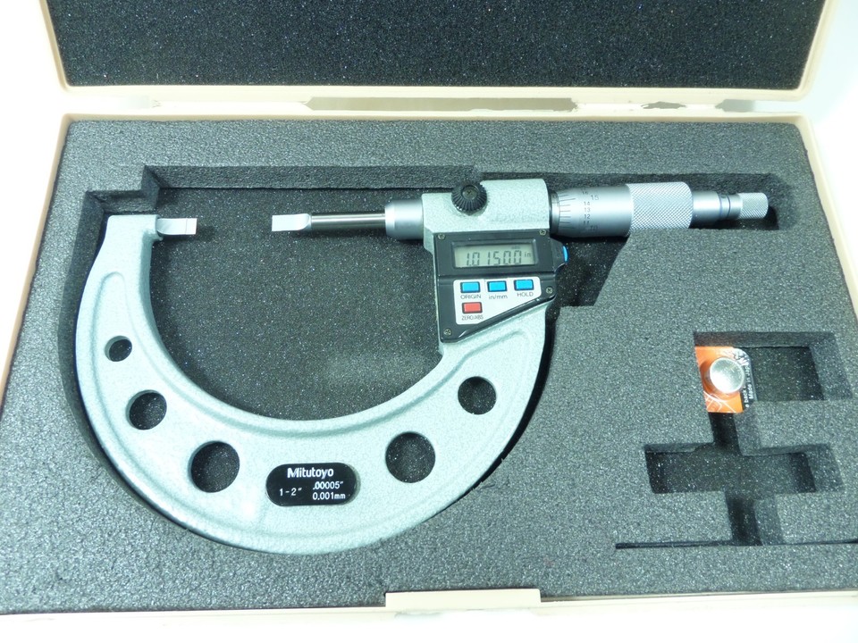 MITUTOYO OUTSIDE MICROMETER # 422 - 342 - 10 .. 1 - 2 .. DIGIMATIC ...