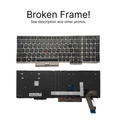 HEBREW QWERTY KEYBOARD LENOVO THINKPAD E580 T590 L580 E590 P72 P52 NON ...