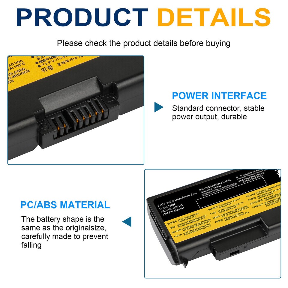 T440P Battery for Lenovo ThinkPad T540P L440 L540 W540 W541 0C52863 ...