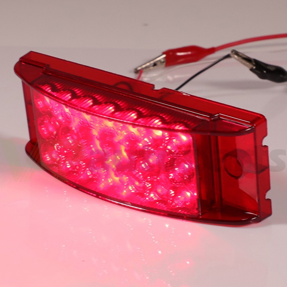 5pcs 6 inch Red Side Marker Turn Signal Trailer Truck Light Rectangle ...