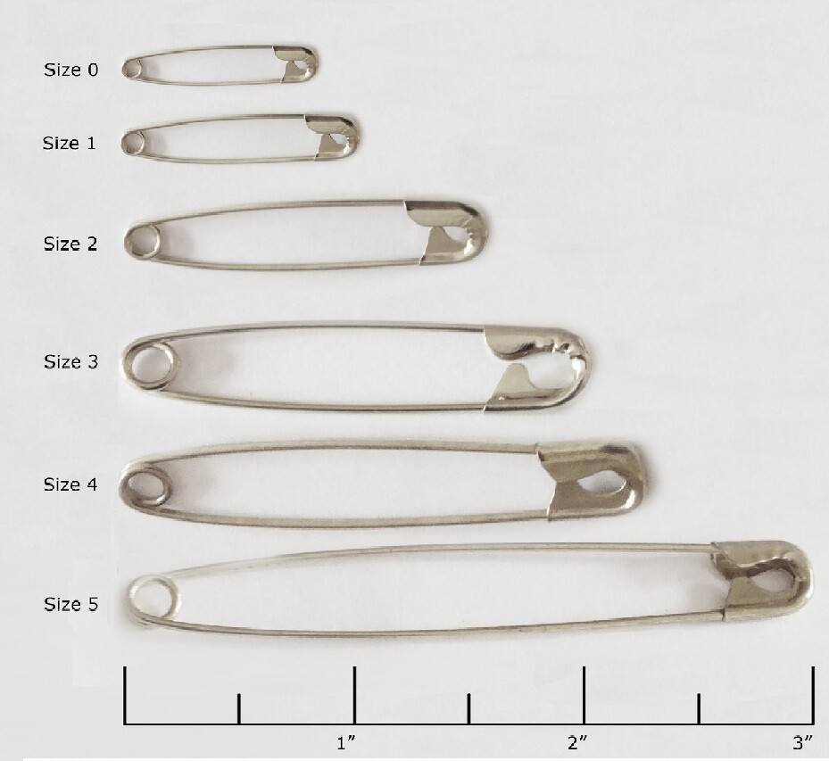 Safety Pins Strong Top Quality Sizes 26,30,36,45,54,60mm Clothing Craft ...