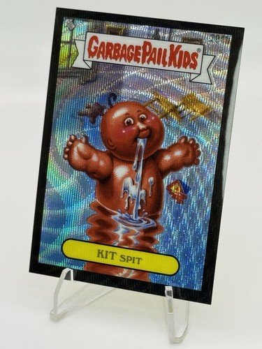 2022 Garbage Pail Kids Chrome 5 Black Wave Refractor #204b KIT SPIT 62/ ...