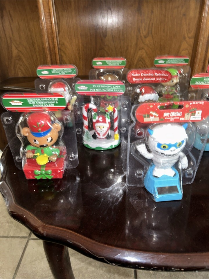 Solar Powered Dancing Merry Christmas Bobble Head Lot Of 10 New | eBay