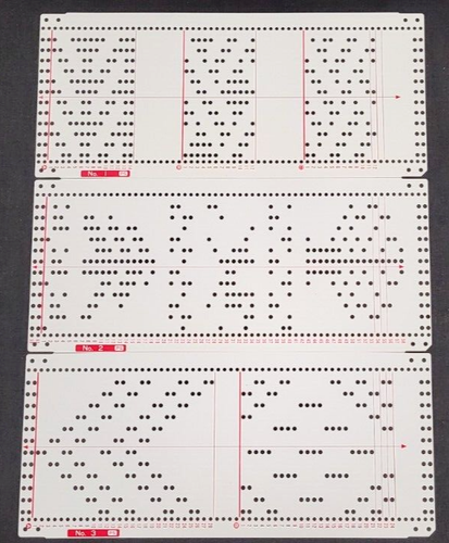KNITMASTER KNITTING MACHINE PUNCH CARDS 12 STITCH PS150 PATTERN ...