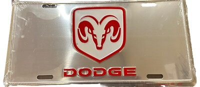 DODGE RAM Chrome CAR TAGS LICENSE PLATE METAL SIGN TRUCK | eBay