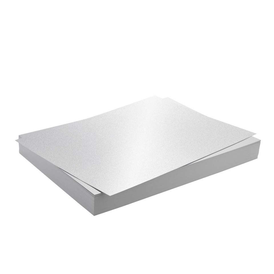 96-Pack White Metallic Cardstock Paper, Shimmer Paper, 8.5 x 11 Inches ...