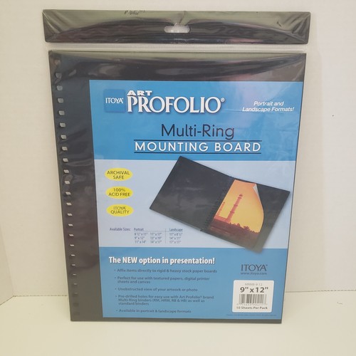 Multi-Ring Mounting Board Black Portrait 9"X 12" 10 Pack Itoya Art ...