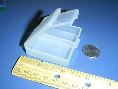 TUPPERWARE 2-Section Case with Flip-open Lids for Stamps, Pills, Coins ...