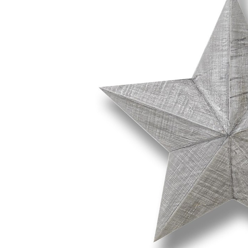 Set of Three Grey Wooden Stars Washed Art Wall Decorative | eBay UK