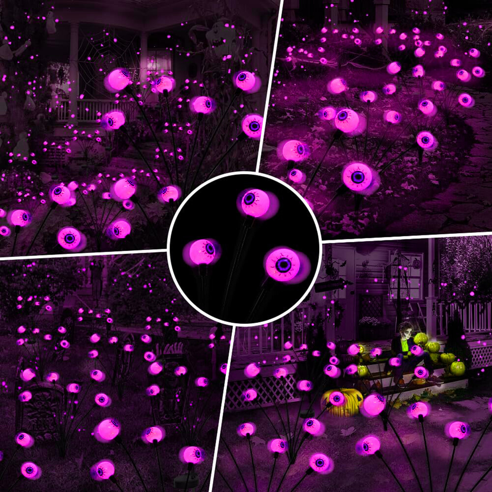 Halloween Decor Outdoor Swaying Light 600mAh Solar Firefly Light ...