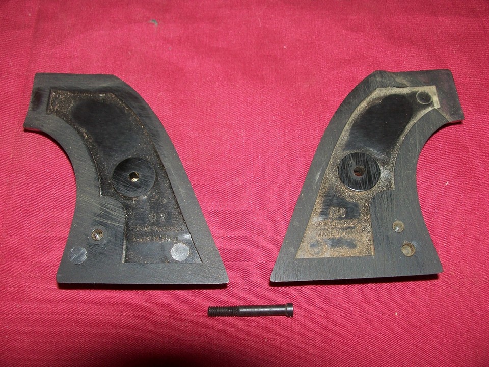 Old Taurus Factory Black Plastic Western Cowboy Gun Grips Pistol ...