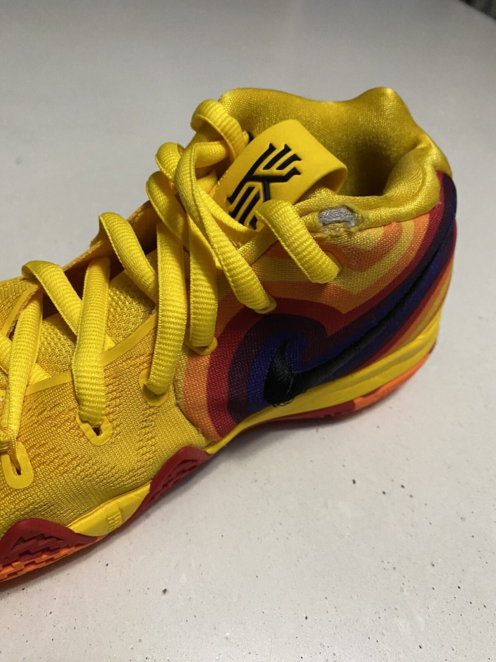 2018 Nike Kyrie Irving 4 Decades Pack '70s Amarillo Black Sail Size 7Y ...