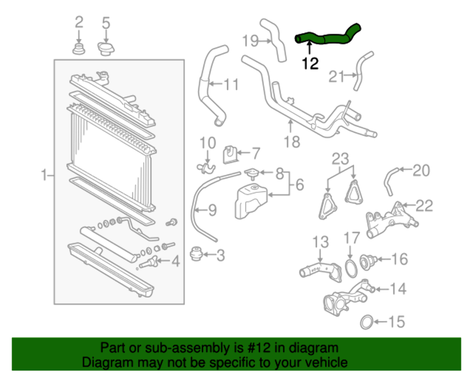 FACTORY LEXUS ES350 TOYOTA AVALON CAMRY 3.5L UPPER RADIATOR HOSE ...
