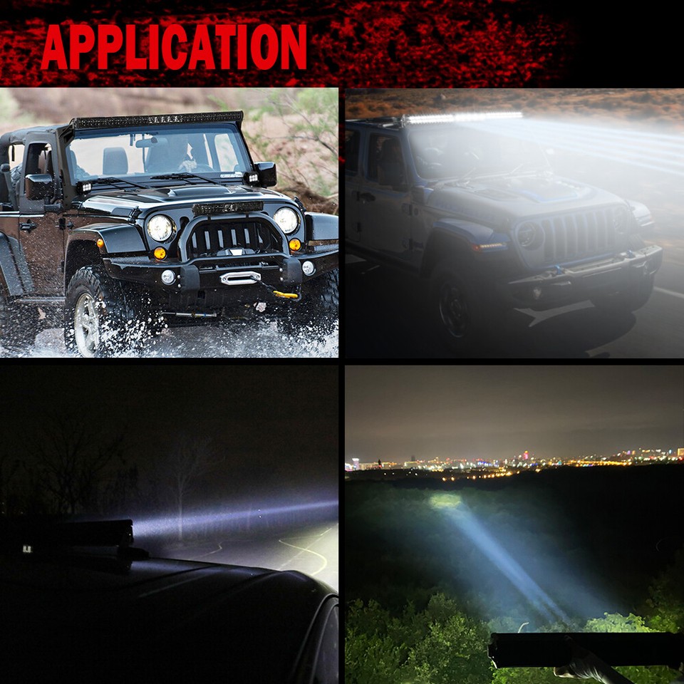 22" laser Spot Flood Combo led Work light bar Driving offroad Boat ...