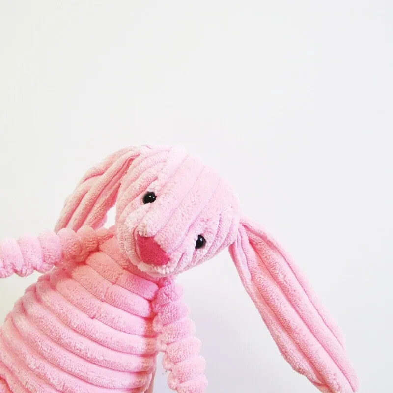 13" Cute Ugly Soft Plush Pink Bunny Rabbit Corduroy Stuffed Animal! | eBay
