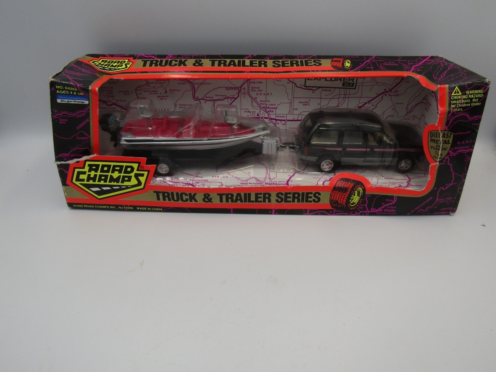 Road Champs Set Truck & Trailer Series Diecast 1:43 Scale Ford Explorer ...
