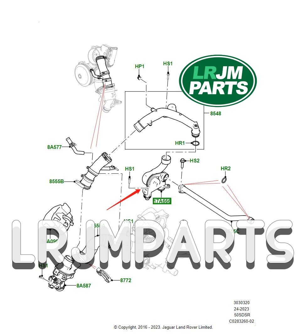 Genuine Range Rover Jaguar Front Coolant Water Control Valve 5.0L SC V8 ...