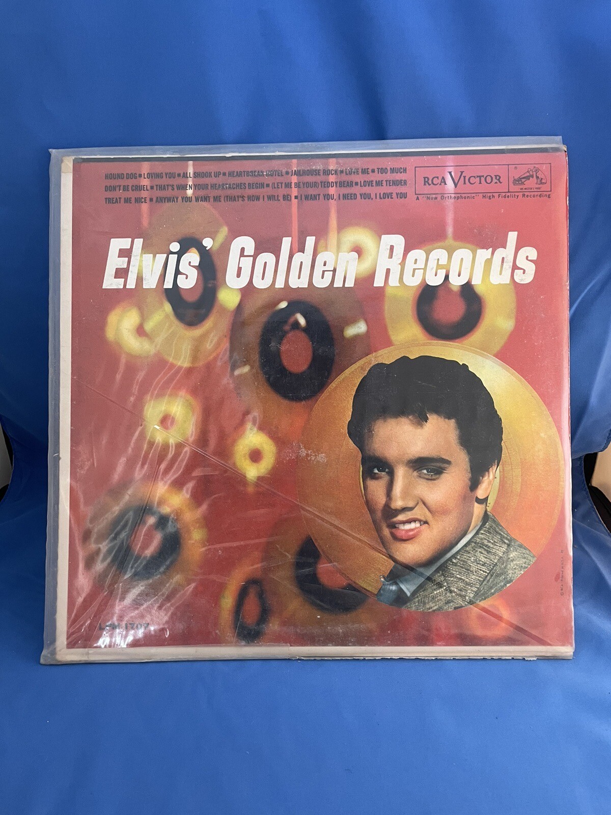 1958 "Elvis' Golden Records" LP (LPM-1707) In Original Baggy!! N/Mint ...