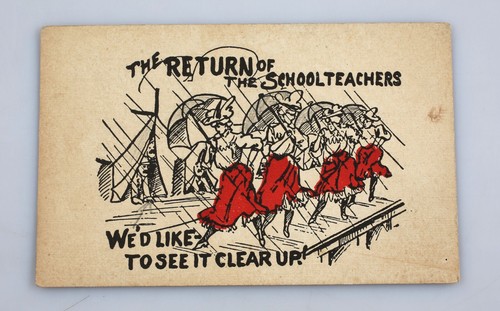 Vintage Early Postcard The Return of the School Teachers | eBay