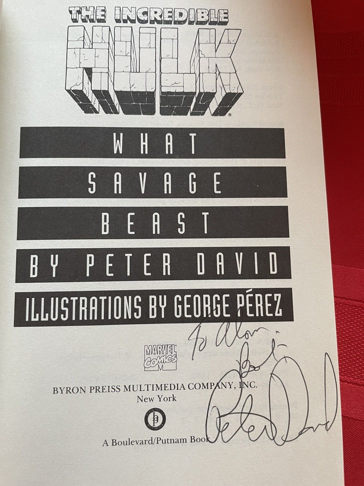 The Incredible Hulk--What Savage Beast by Peter David **AUTOGRAPHED ...
