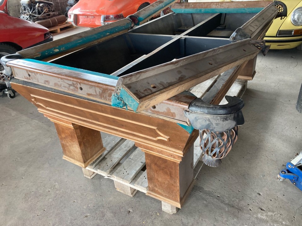 Antique Brunswick Pool Table ready to move and refelt 96" by 54" | eBay