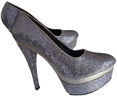 Women Heel Glitter Fewter Platform Size 7.5 | eBay