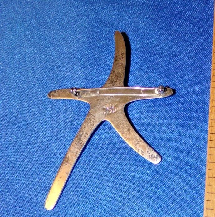 Vintage 925 Sterling Silver Jewelry Pin Brooch Starfish Mexico Taxco ...