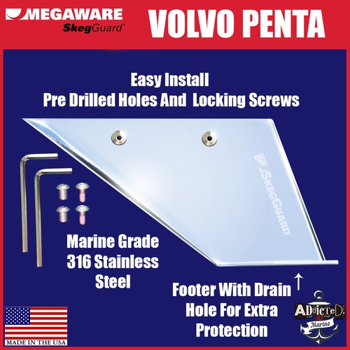 Skeg Guard Volvo SX Single Prop Drives (1995-2006) Megaware USA Skeg ...
