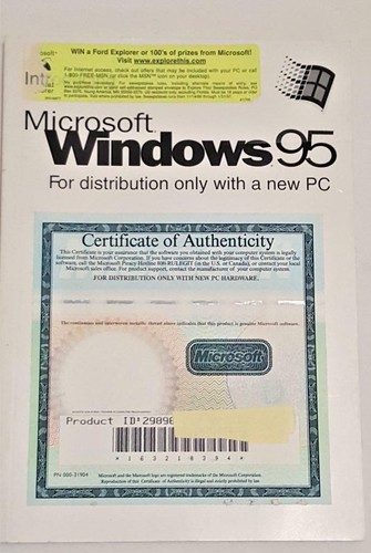 Microsoft Windows 95 Book with COA | eBay