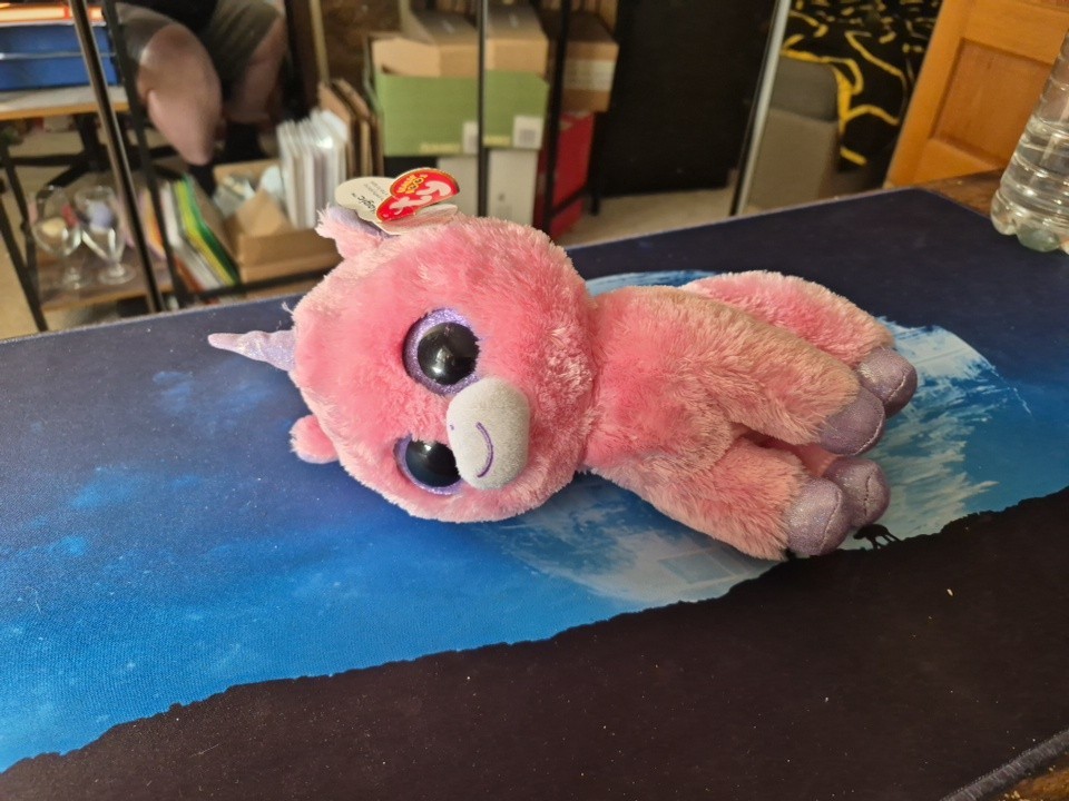 Ty Beanie Boo Magic pink unicorn 9” 22cm 36963 soft toy plush ...