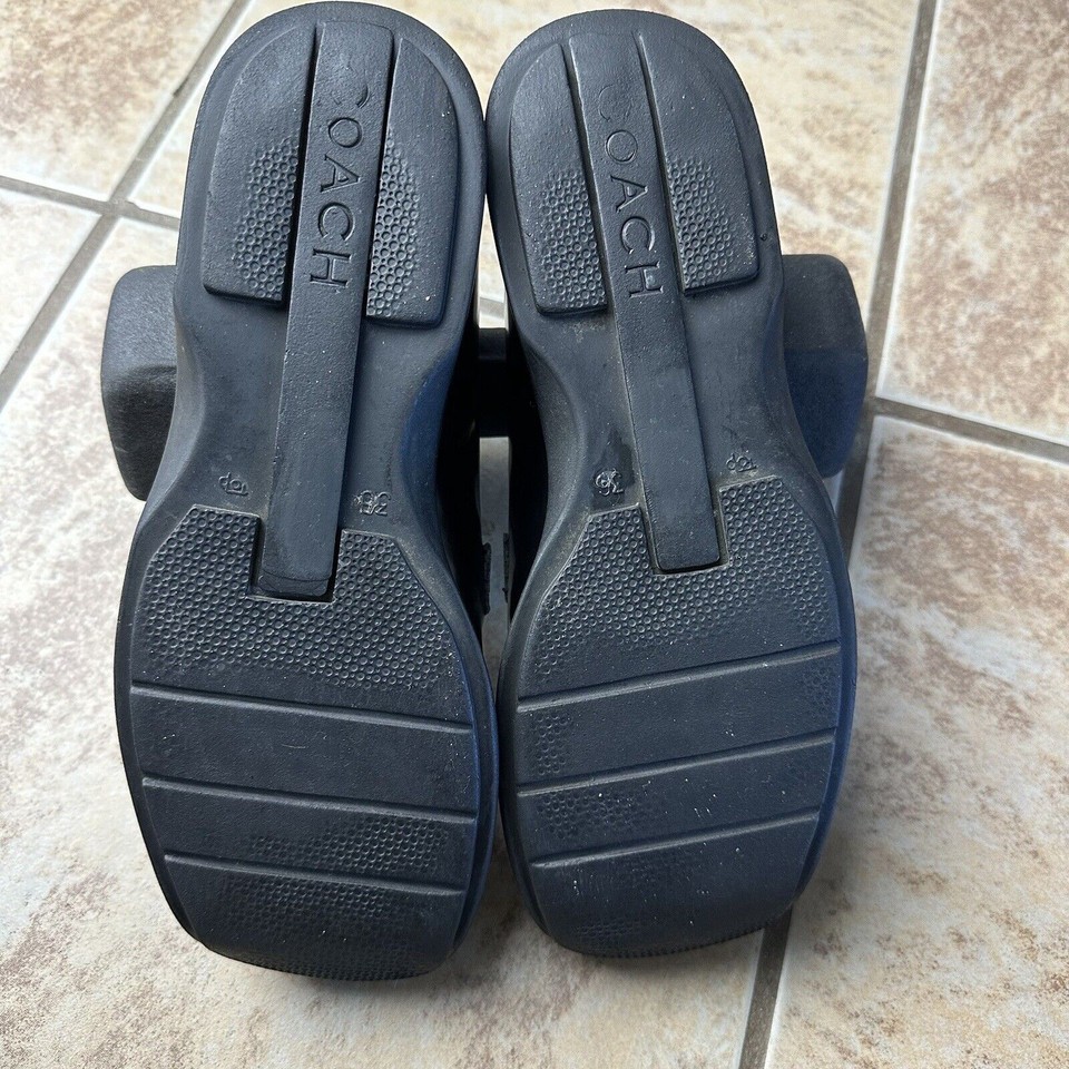 Coach Leather Loafers Classic Sleek Black Women’s Size 36 Square Toe ...