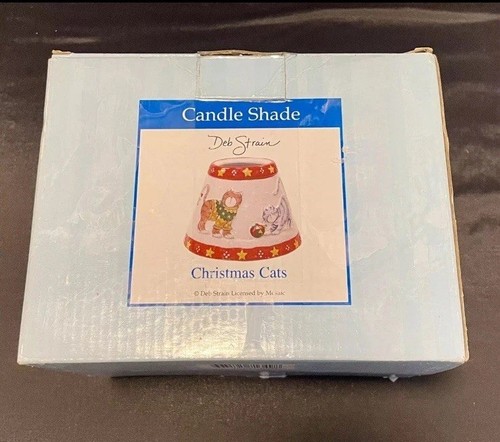 Cat Holiday Ceramic Candle Topper Shade Kittens Deb Strain Whimsical ...