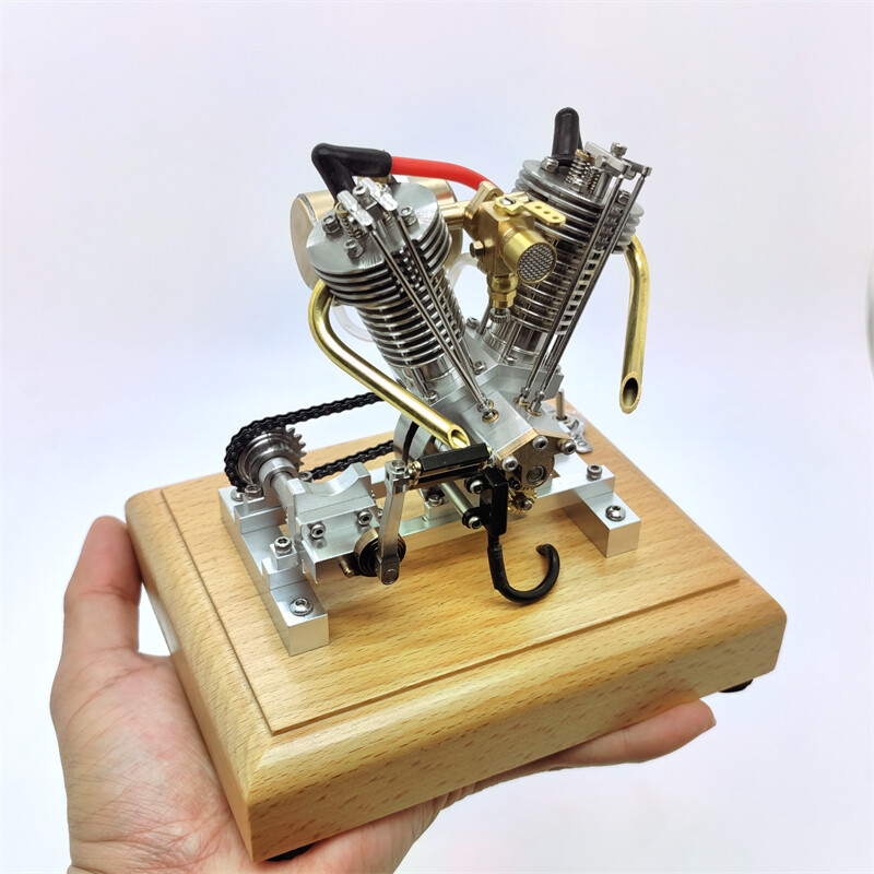 ENGINEDIY H08 Hoglet OHV V-Twin 4-Stroke Gasoline Motorcycle Engine ...