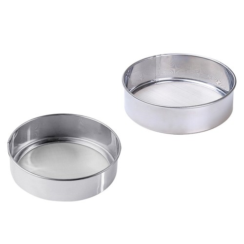 2 Pcs Sifter Baking Small Flour Sifter Baking Mesh Strainer Round Mesh ...