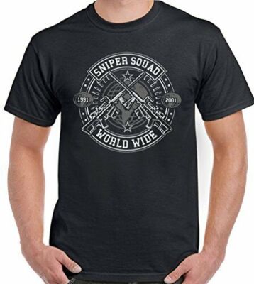 Sniper T-Shirt Rifle Squad Mens Paras Royal Marines SAS Army Special ...