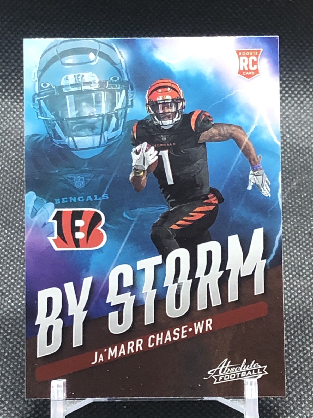 2021 Panini Absolute - Jamar Chase - Rookie Card - By Storm Insert ...