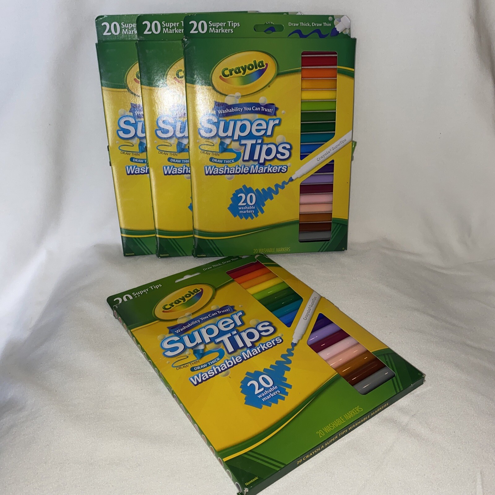 2015 Crayola SuperTips Washable Markers 20 Colors Combo Fine and Thick ...