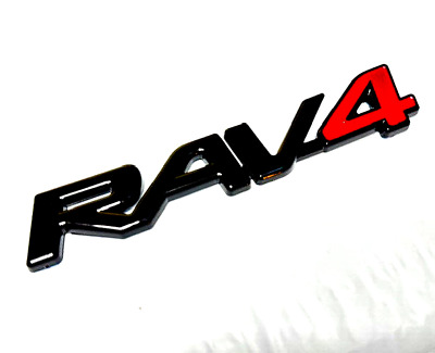 For RAV4 Liftgate Rear Letter Logo Badge Replace Emblem Sport Black Red ...