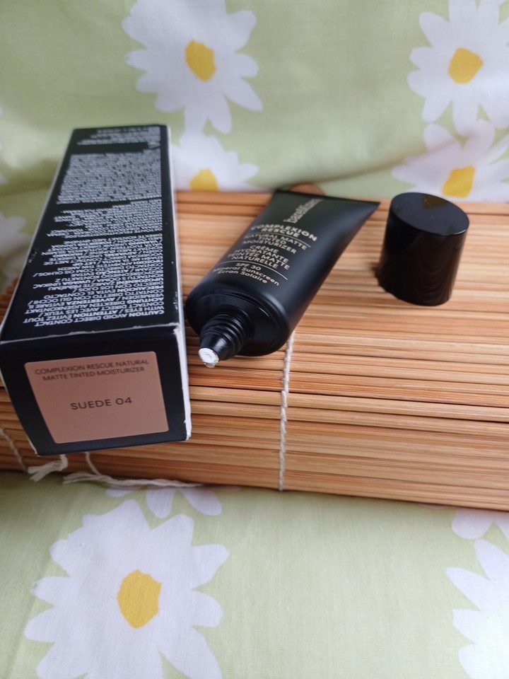 BAREMINERALS COMPLEXION RESCUE MATTE TINTED MOISTURISER SUEDE 04 35ML ...