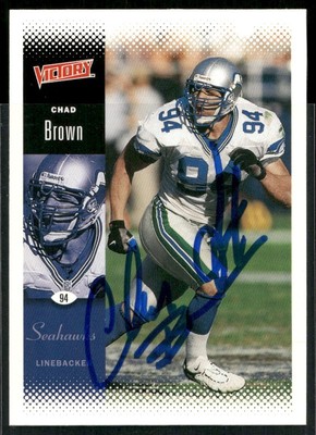 2000 Upper Deck Victory Chad Brown Auto Seattle Seahawks #171 | eBay